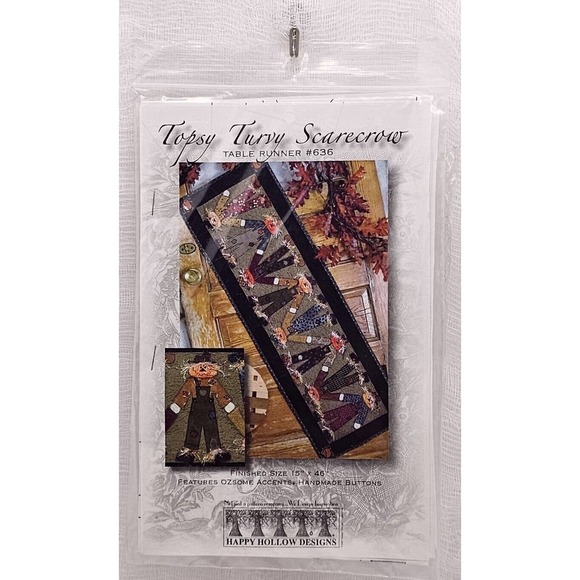 Happy Hallow Designs | Art | Topsy Turvy Scarecrow 636p Pattern Pak ...